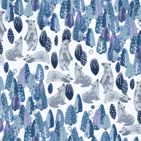 Cotton + Steel Chill Out! Save the Polar Bears-Purple Forest – Sew Together